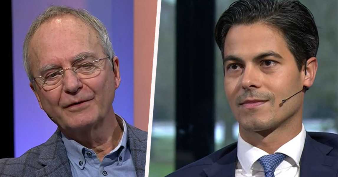 D66-leider Rob Jetten en VVD-prominent Henk Kamp vliegen elkaar in de ...